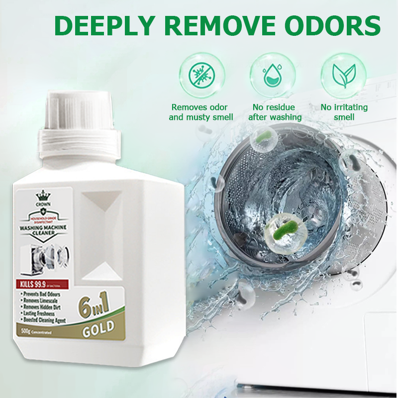 CROWN 500G Washing Machine Cleaner Powder Kills 99.99% Bacteria ...