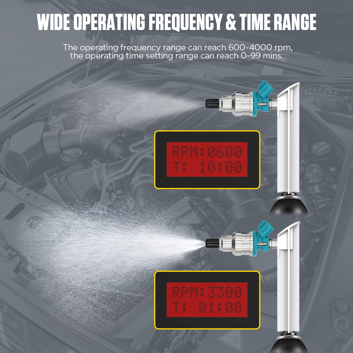 AUTOOL CT60 Fuel Injector Tester Dual Injector Comparison Adjustable ...