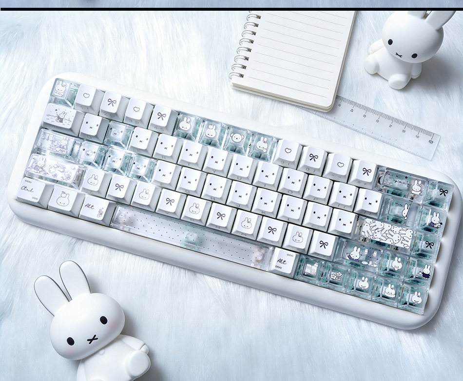 Miffy Side Shine Through Keycaps PBT Dye-sub Cherry Profile Keycap ...