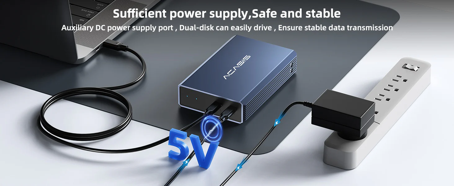 ACASIS usb 3.0 2.5 inch SATA HDD RAID enclosure Double HDD Enclosure ...