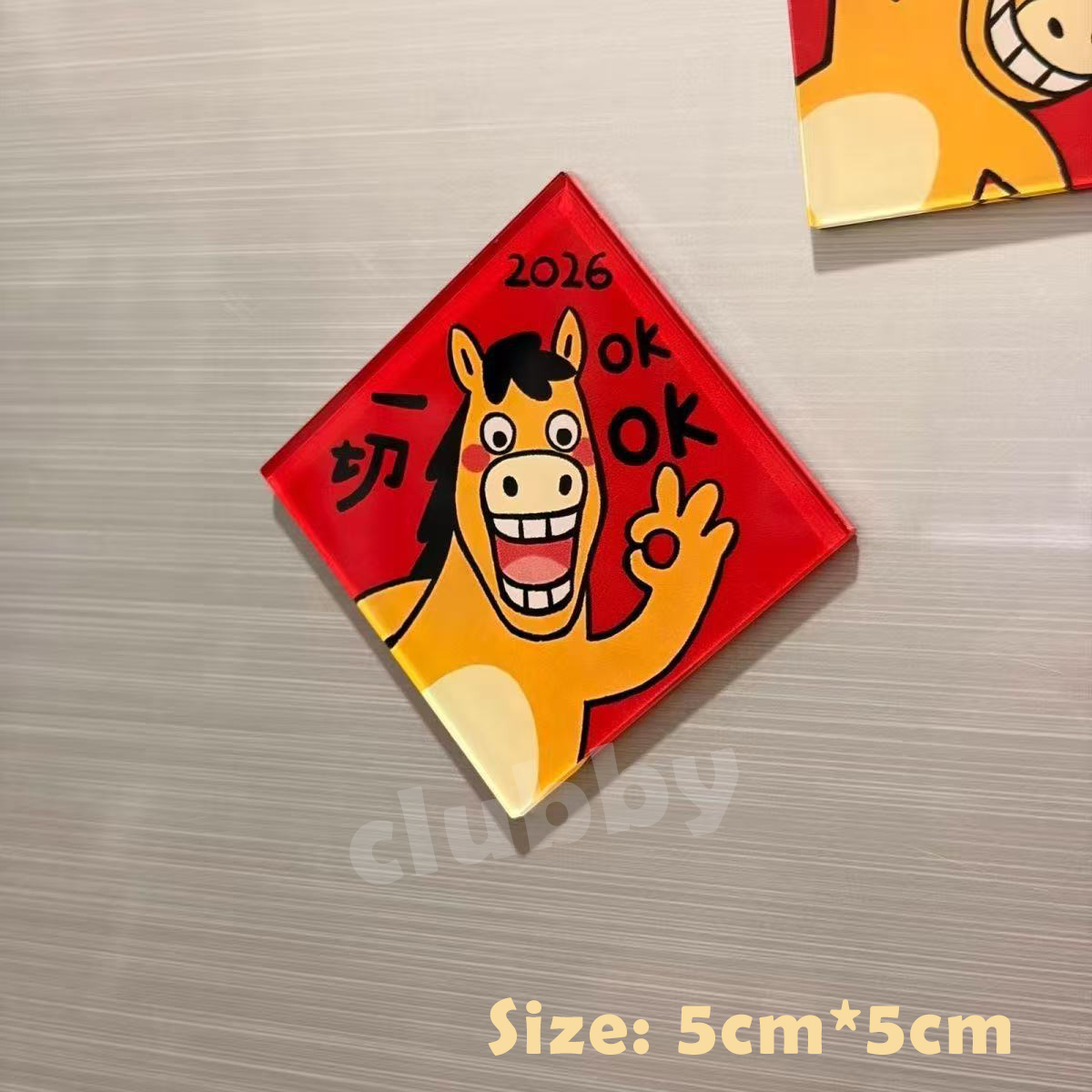 2 pcs Horse Fridge Magnet Chinese new year deco Cute DIY dapur cny ...