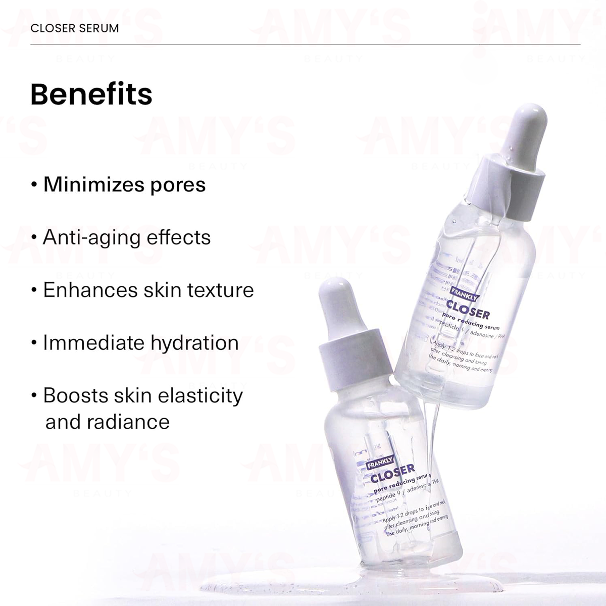FRANKLY Closer Serum 30ml | Viral PDRN & PHA Pore Minimizer | 9 Peptide ...