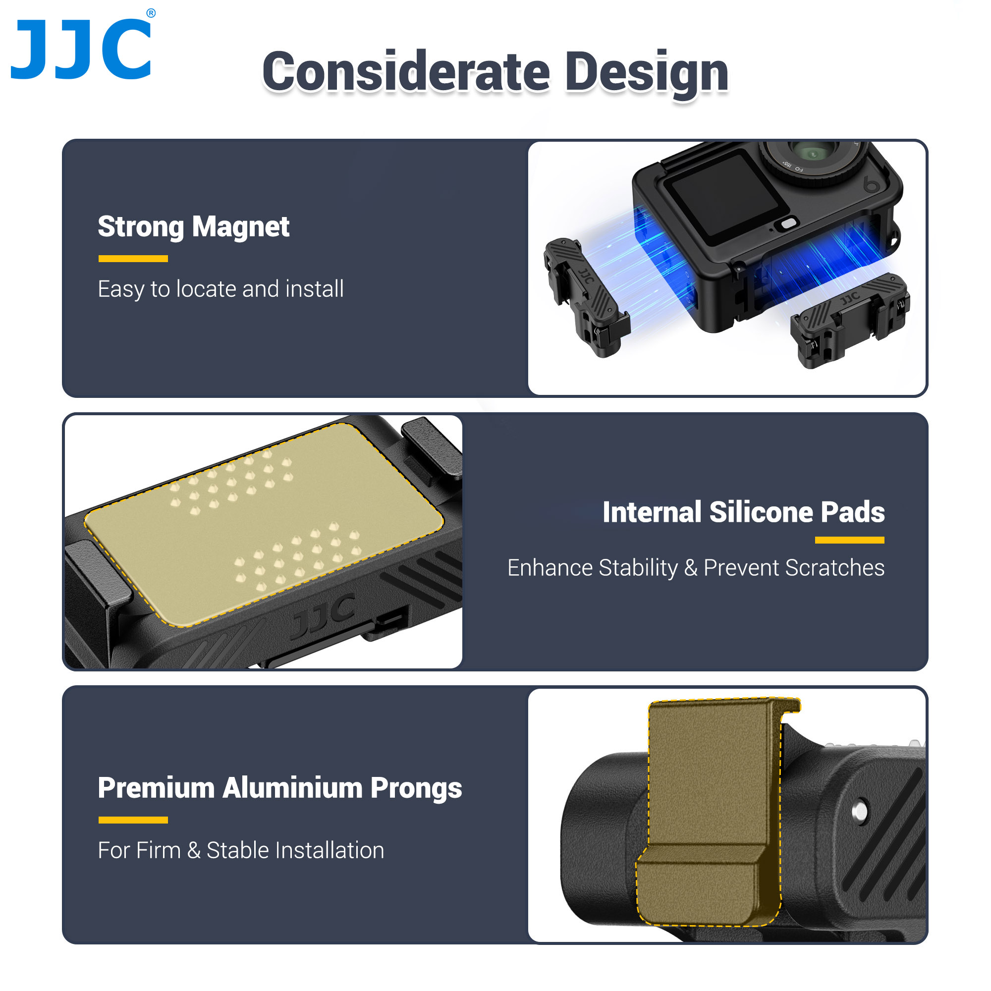 JJC Quick Release Cold Shoe for DJI OSMO Action 6 & Nano Action Camera ...