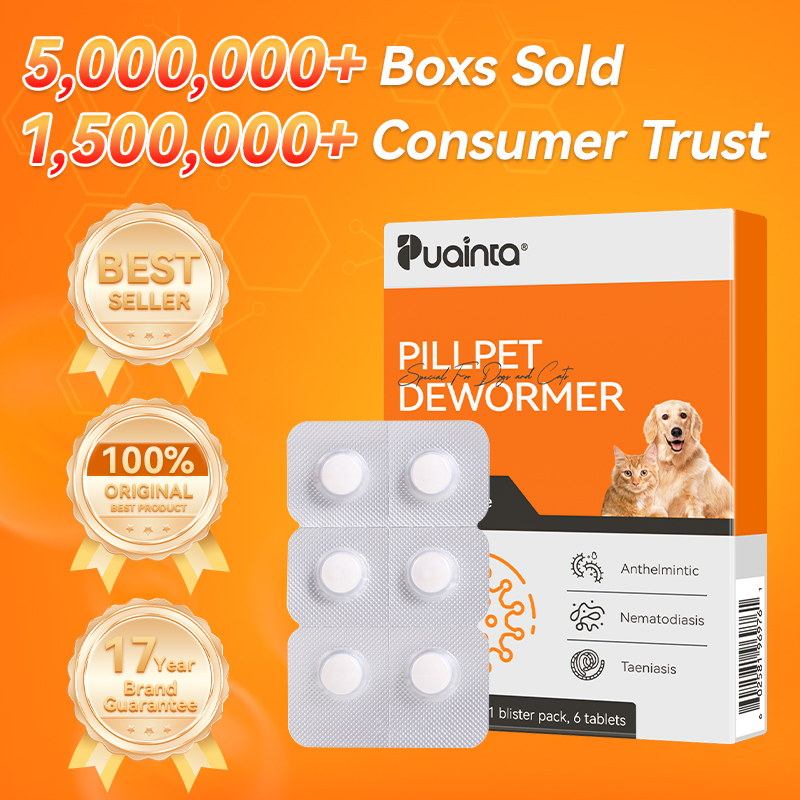 PUAINTA Anti Tick Flea Pet Spot-On External Dewormer & Pet Dewormer ...