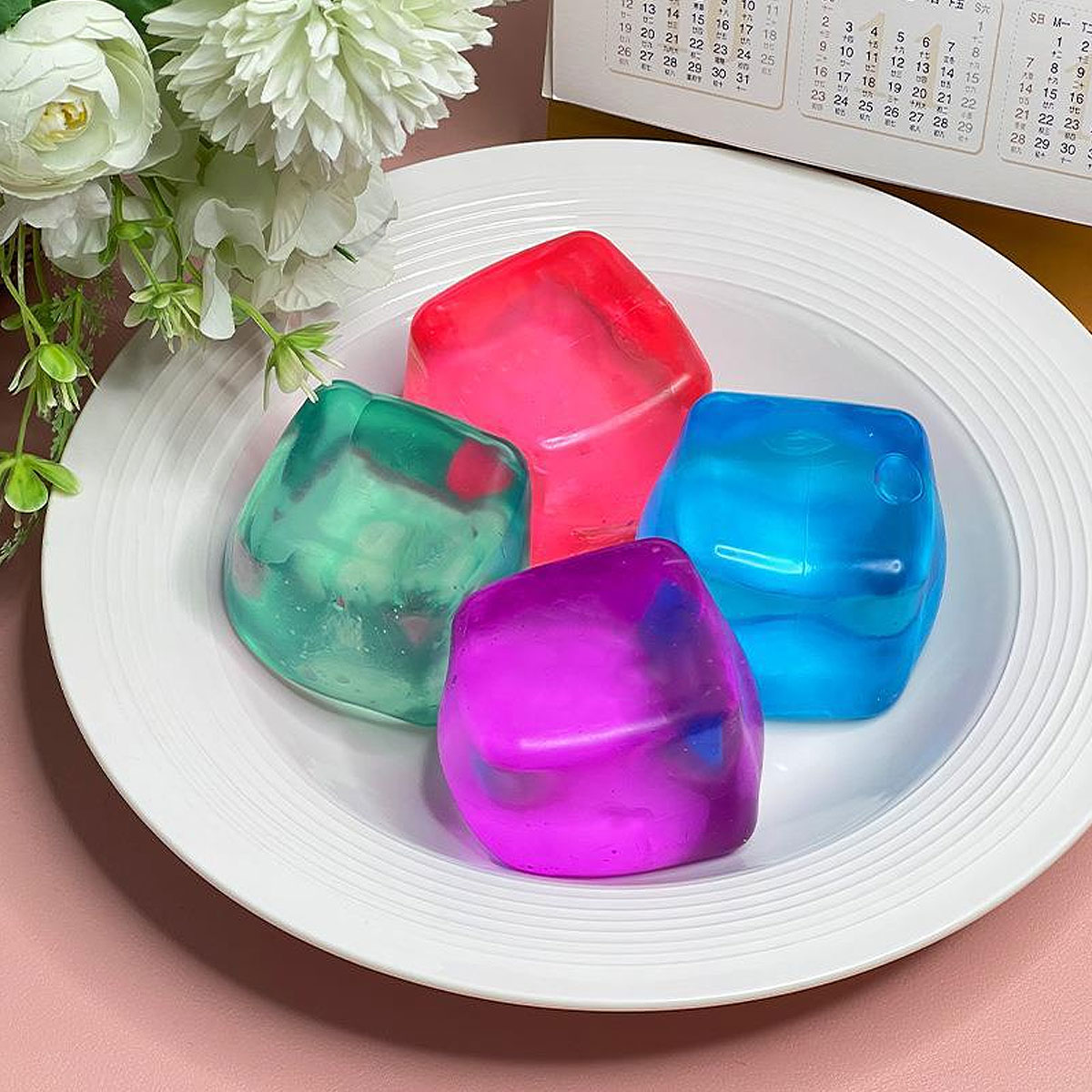 Schylling Needoh Nice Cube – Sturdy Soft Blue & Purple Cube Toy for ...