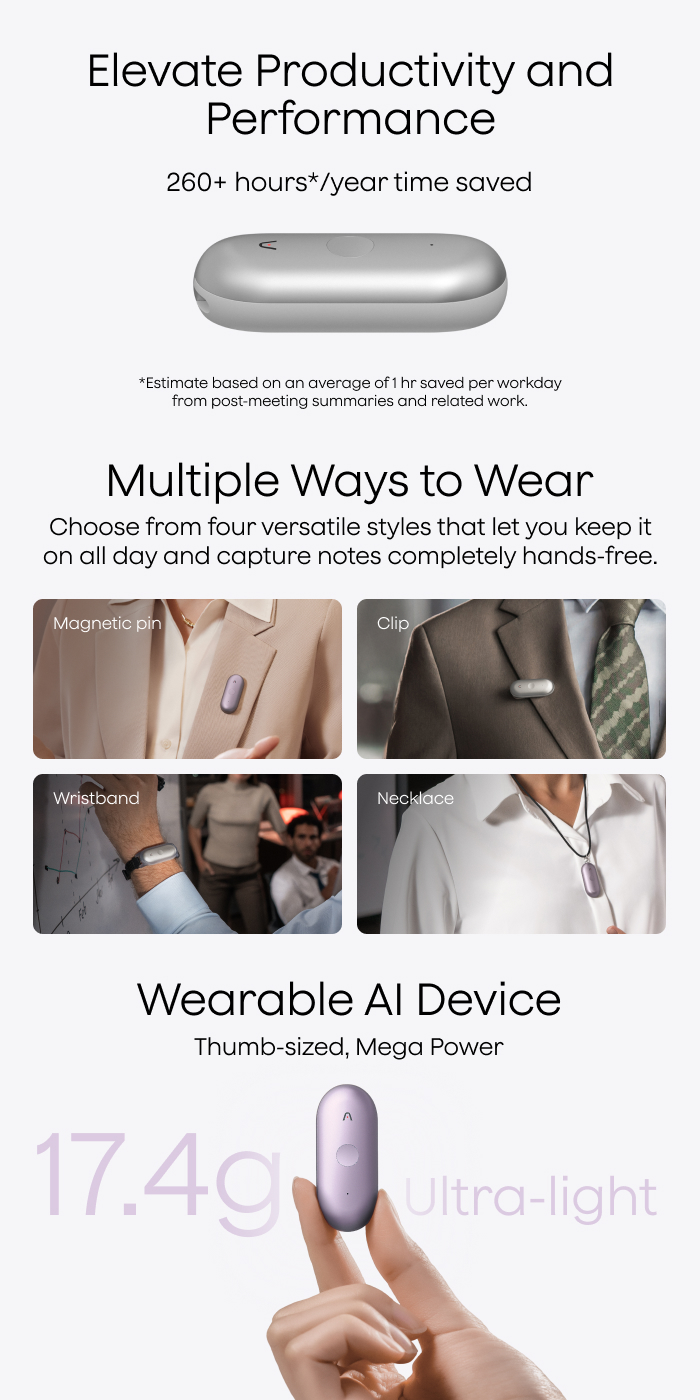 [Official] Plaud NotePin S Wearable AI Voice Recorder, Smart ...