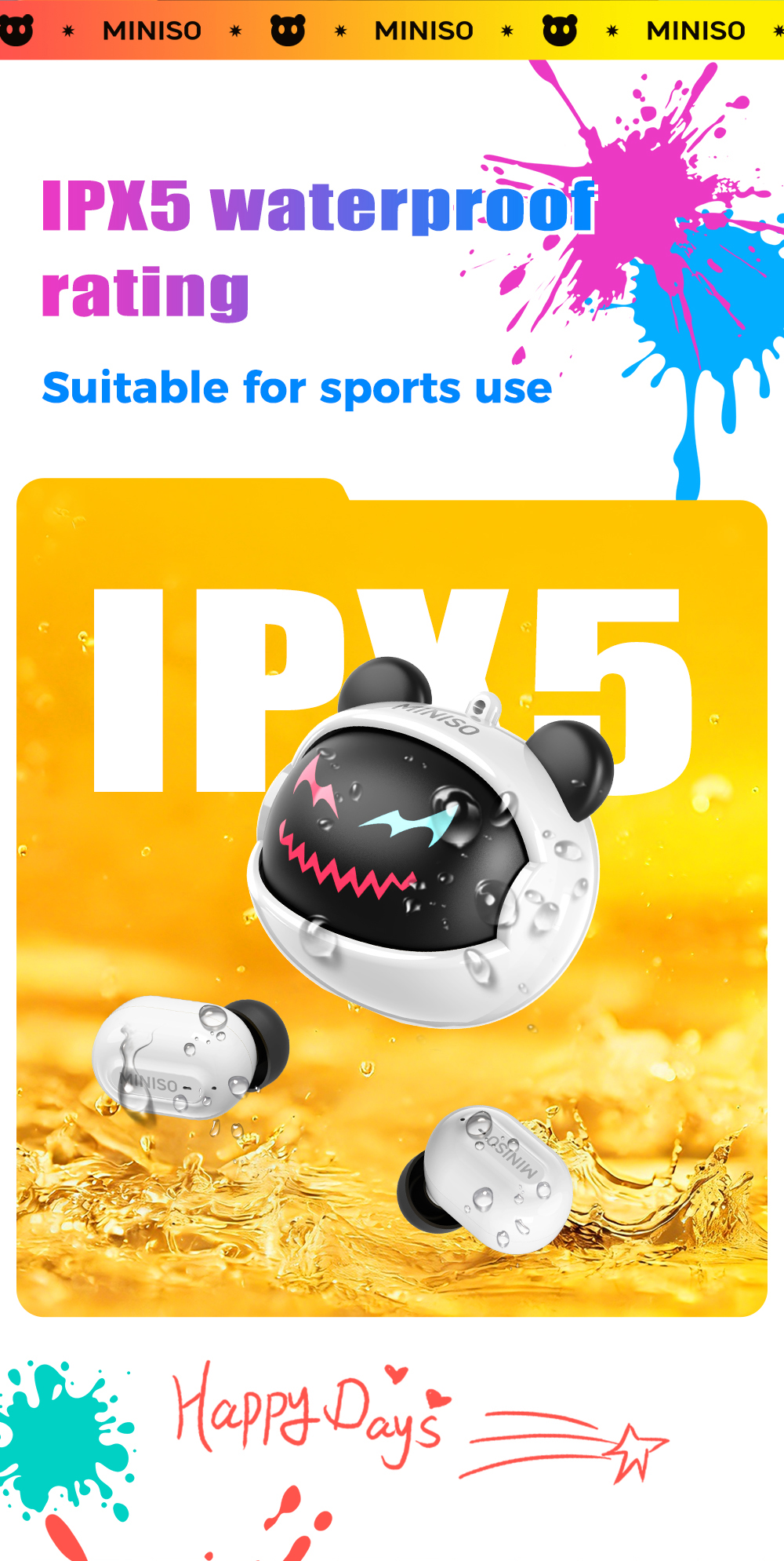 MINISO Peripheral anime Animation Peripheral Wireless In ear Bluetooth ...