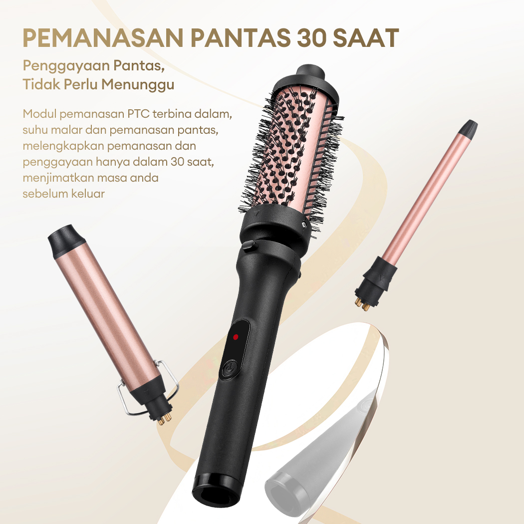CkeyiN 4 IN 1 Salon Curling Wand Set Curling Iron curler Hair Roller ...