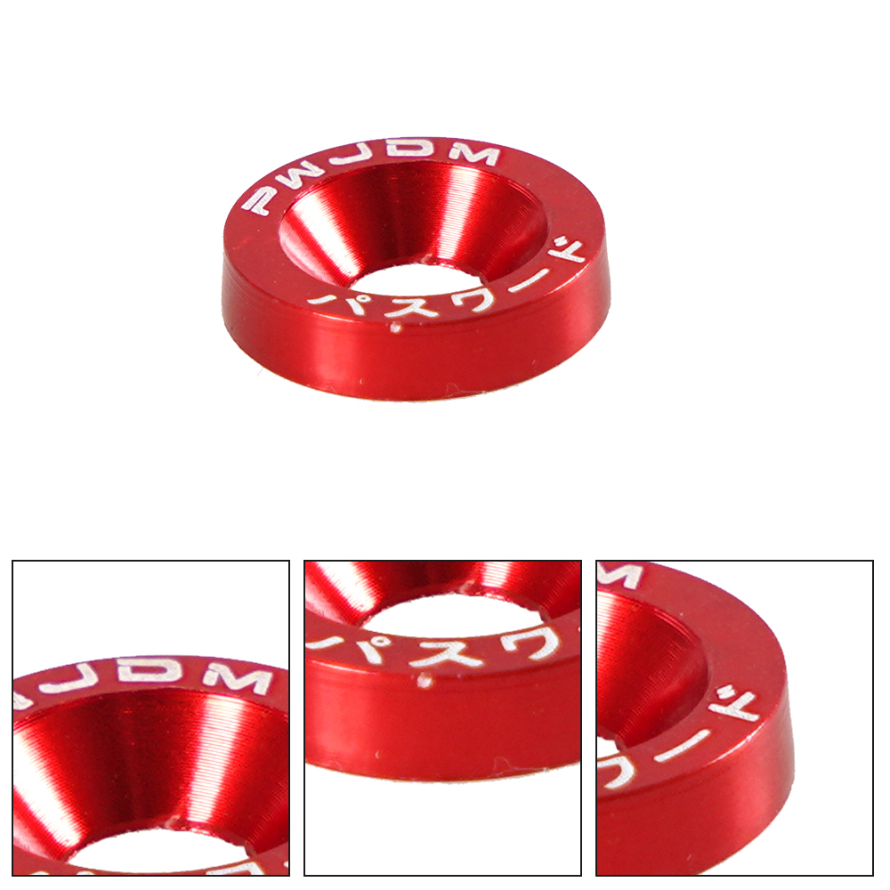 Universal M6 10Pcs Car Modified Hex Fasteners Fender Washer JDM Bumper ...