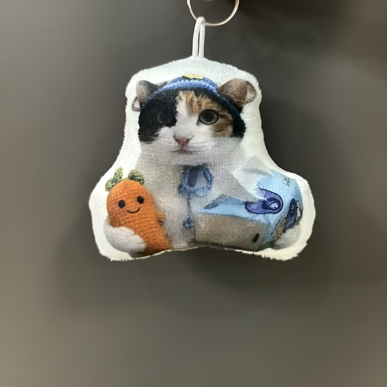 Cute Cat Meme Plush Toys Funny Emoji Cartoon Cat Memes Keychain Baba ...