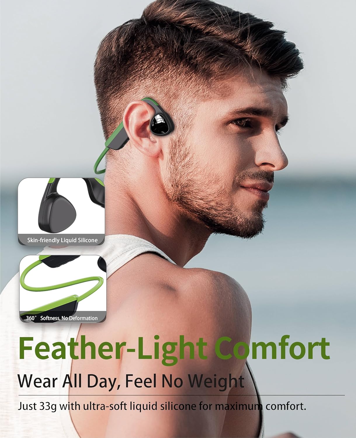 SPRISE X19 Headphone Wireless Bluetooth Earphone With Mic Bone ...