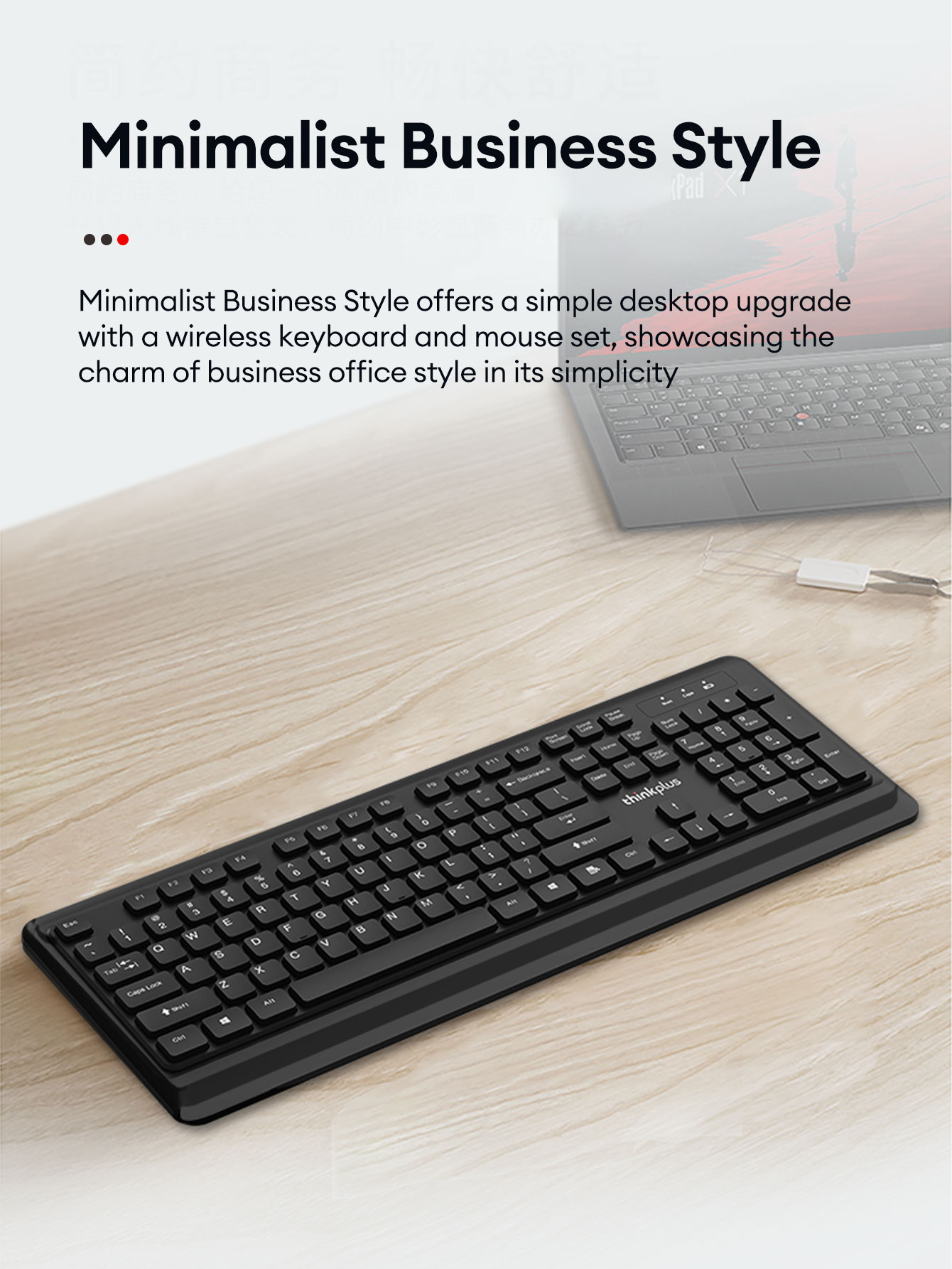 Lenovo KM210 Wireless Keyboard and Mouse Combo with Single Receiver and ...