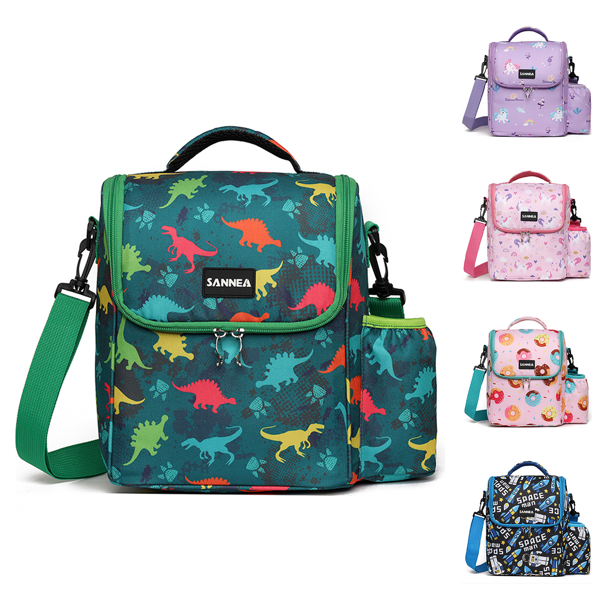 Insulated Lunch Bag with Detachable Shoulder Strap, PEVA Picnic Tote ...