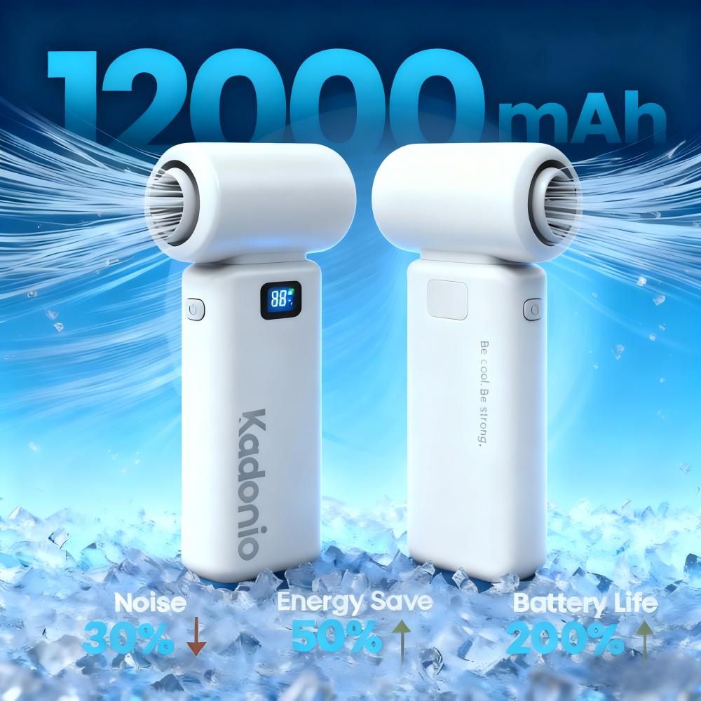Kadonio Turbo Fan Portable High-Speed Kipas 12000 mAh Battery ...