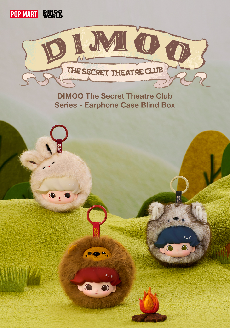POP MART DIMOO The Secret Theatre Club Series - Earphone Case Blind Box ...