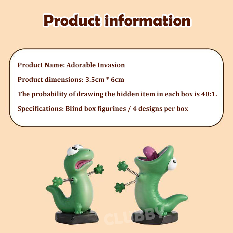 4 Hoppers Tom Lizard Blind Box Figure anime spring doll desktop car ...