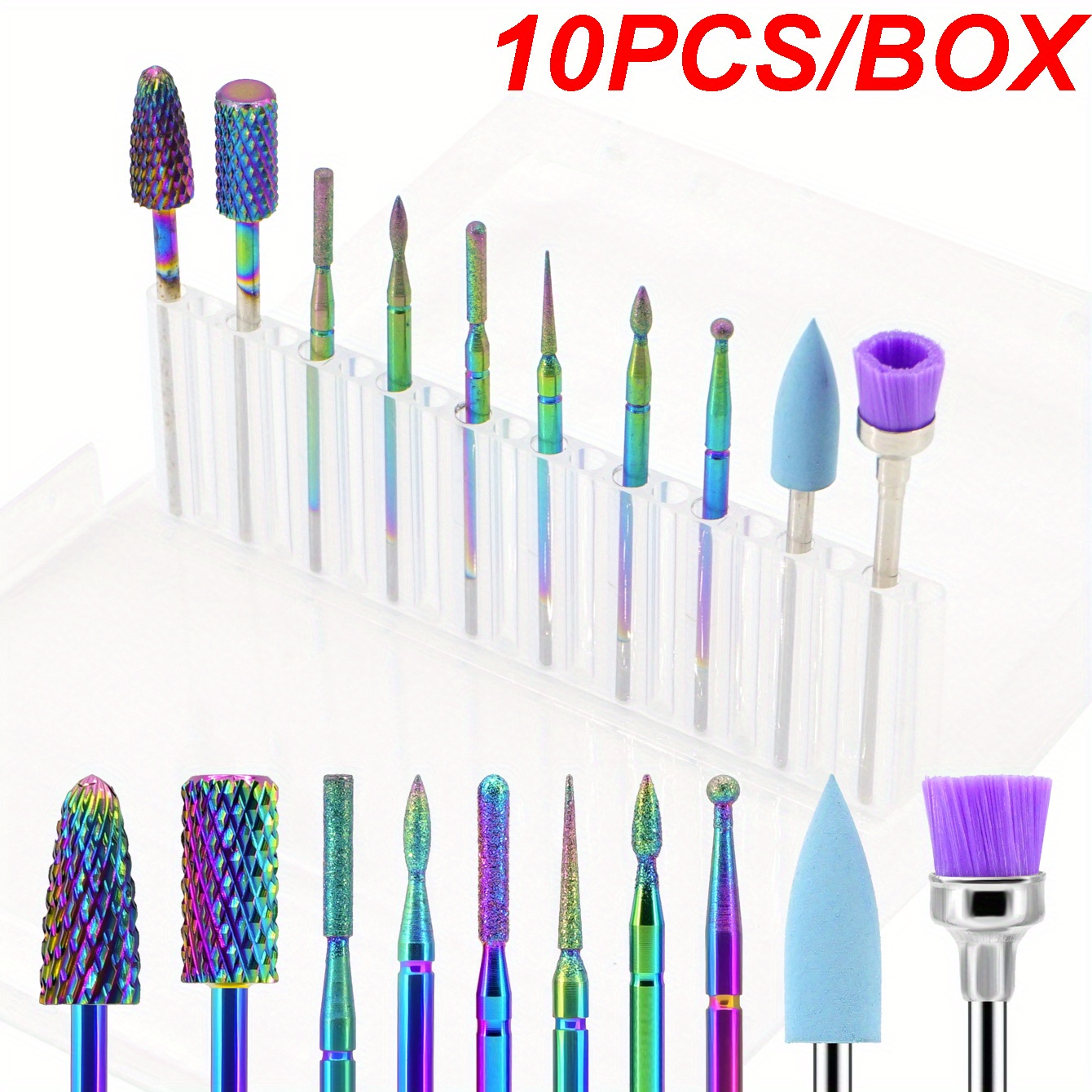 ,, Set Bit Kikir Kuku Berlian Tungsten, untuk Penghapusan Gel Akrilik ...