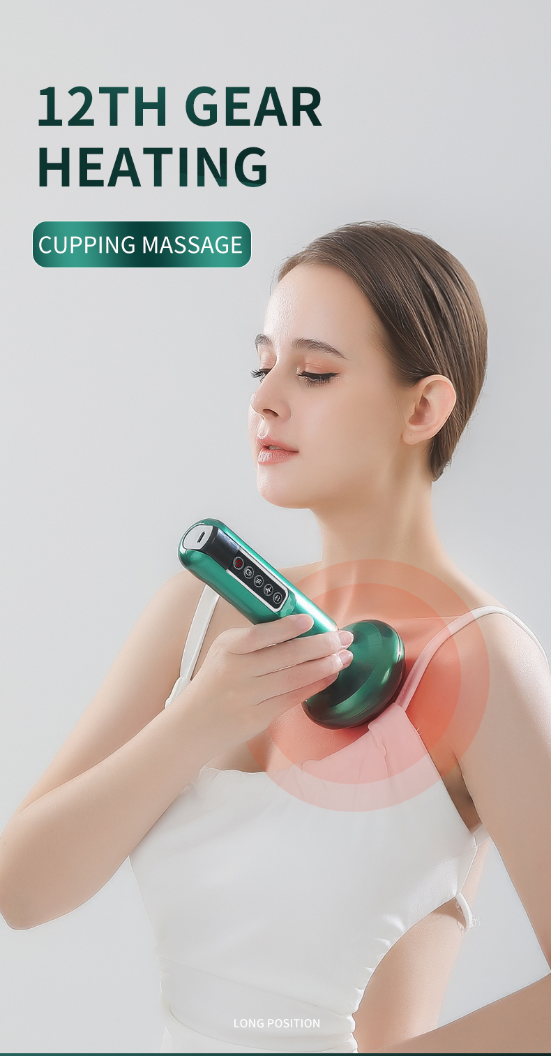 12 Level Electric Vacuum Cupping Massager Body Guasha Scraping Anti ...