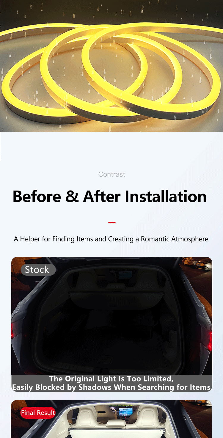 Toyota Harrier xu60 Special Car Trunk LED Light Strip Auto Induction ...