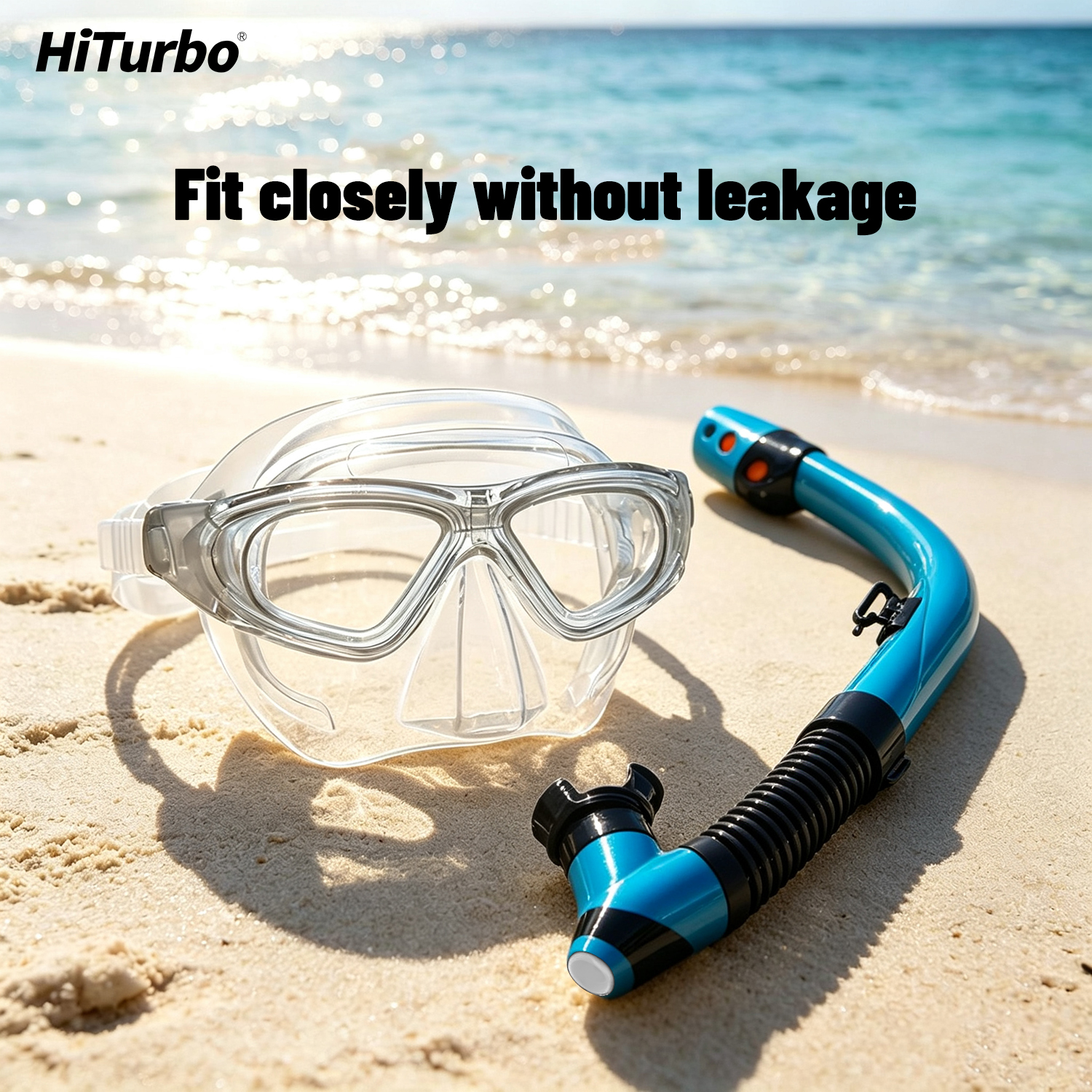 Hiturbo COD wet tempered glass free diving mask, snorkeling set ...