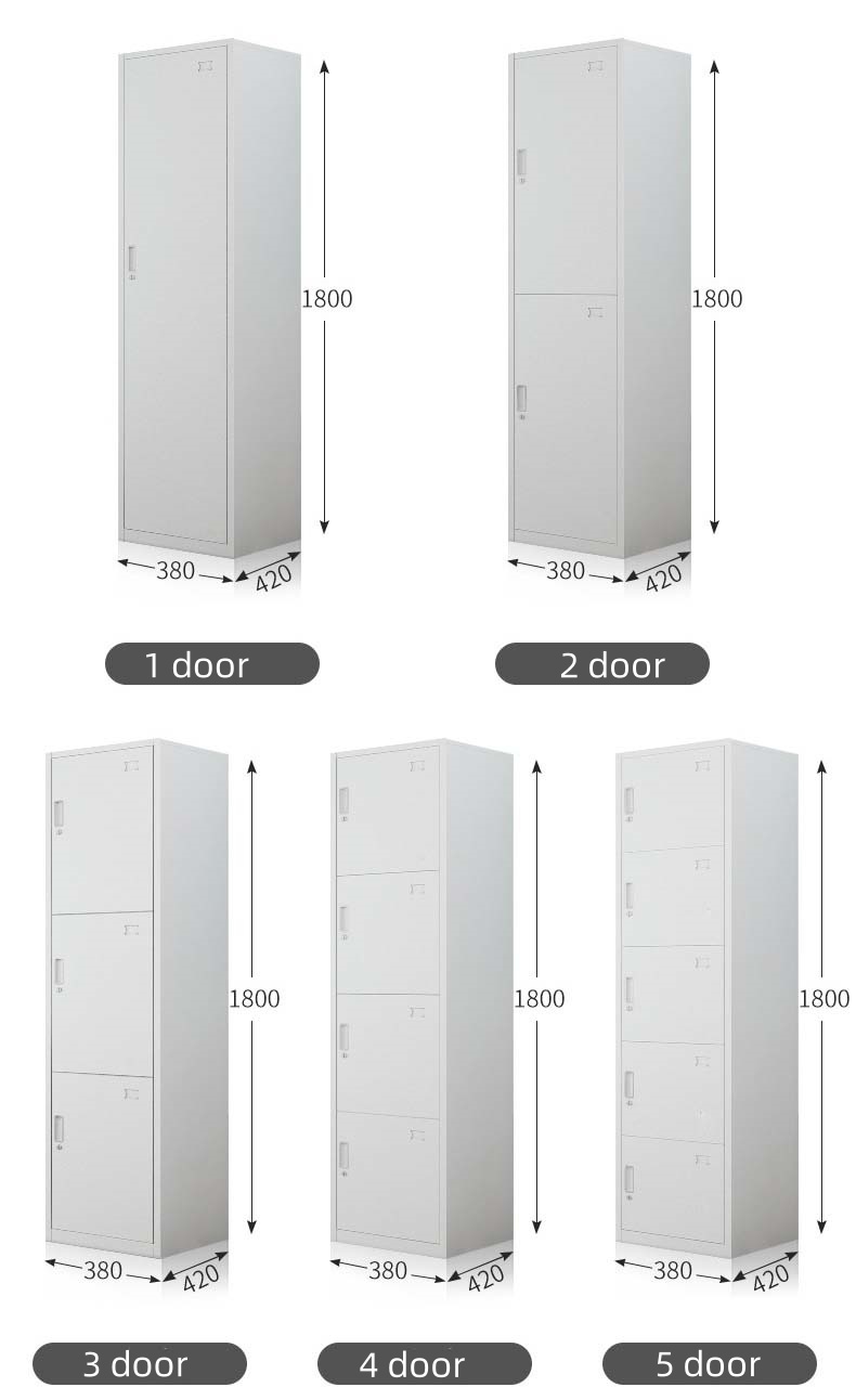 (Assembly required)Easy Installation 1/2/3/4/5door Steel Cabinet Locker ...