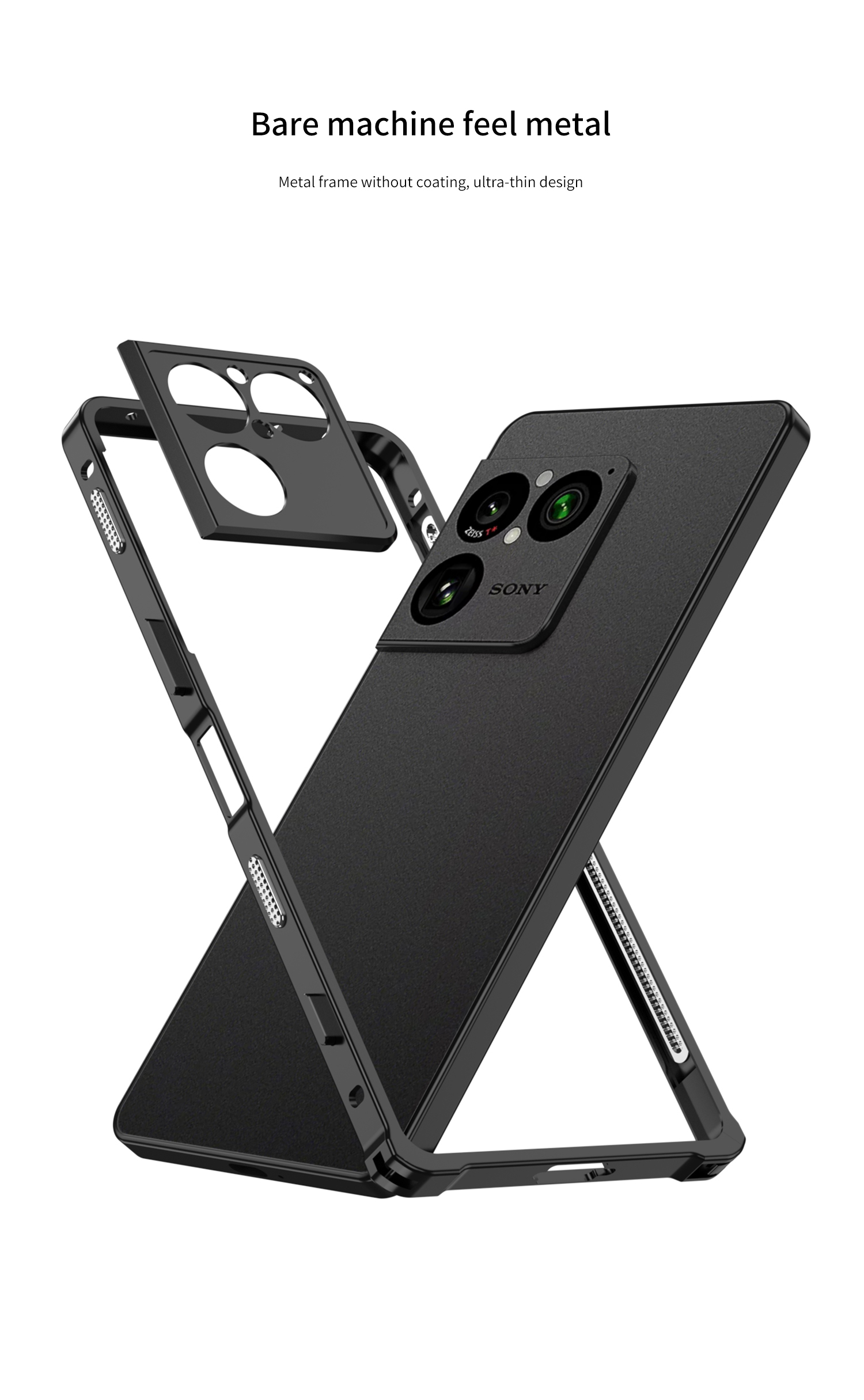 For Sony Xperia 1 VIII VII VI Case Cooling Aluminium Alloy Metal Border ...