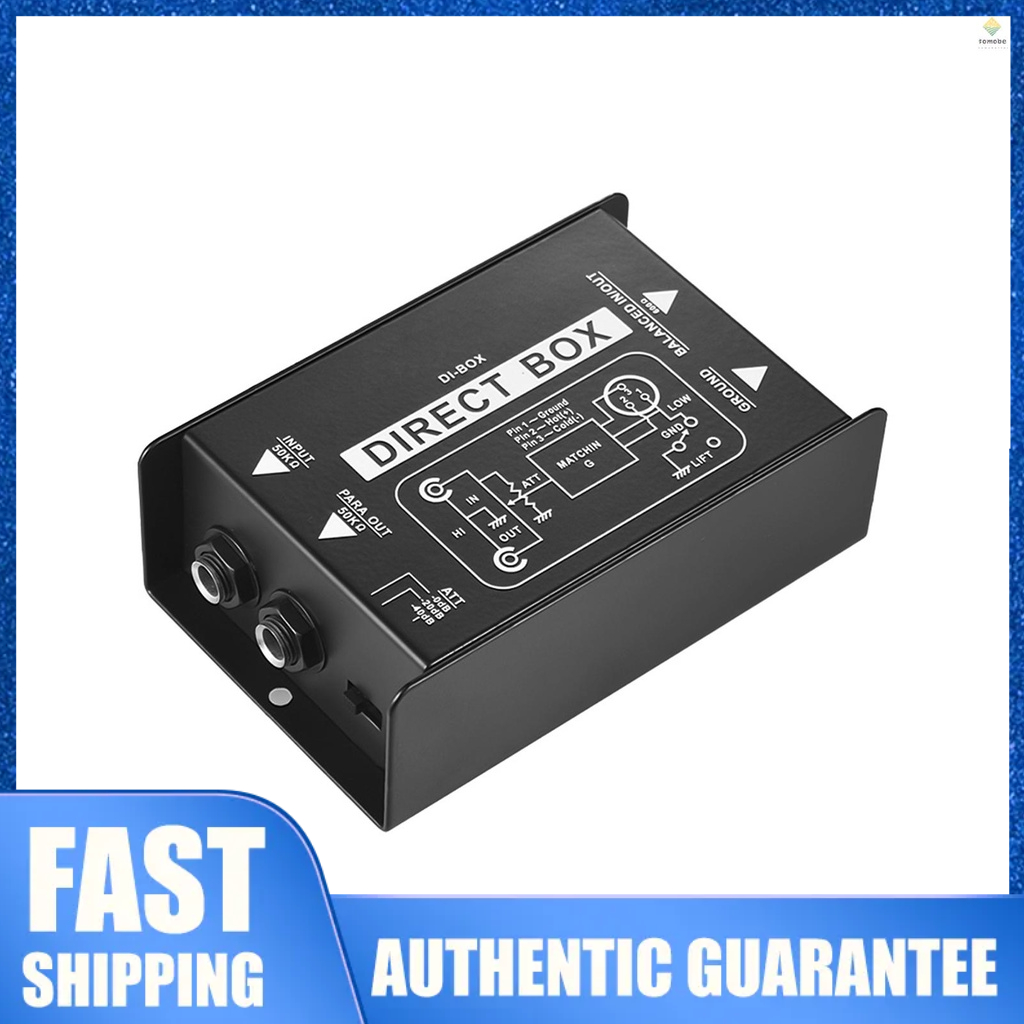 Professional Single Channel Passive DI-Box Direct Injection Audio Box ...