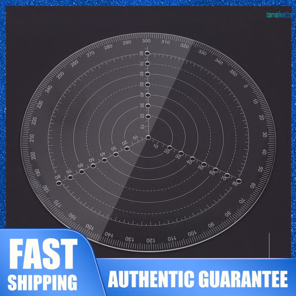 Tombetter 【Now in stock】 Round Center Finder Compass Clear Acrylic ...