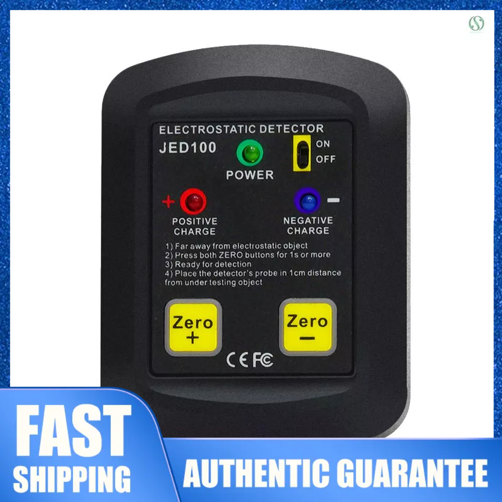 Tombmy Palm Size Electrostatic Detector Portable Electrostatic Tester Electrostatic Analyzer