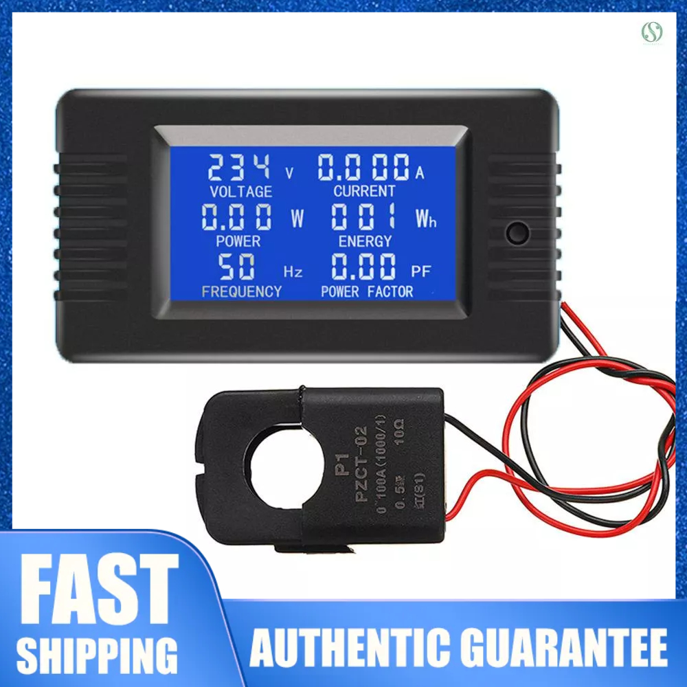 Tombetter 【Now in stock】PZEM-022 Open and Close CT 100A AC Digital ...