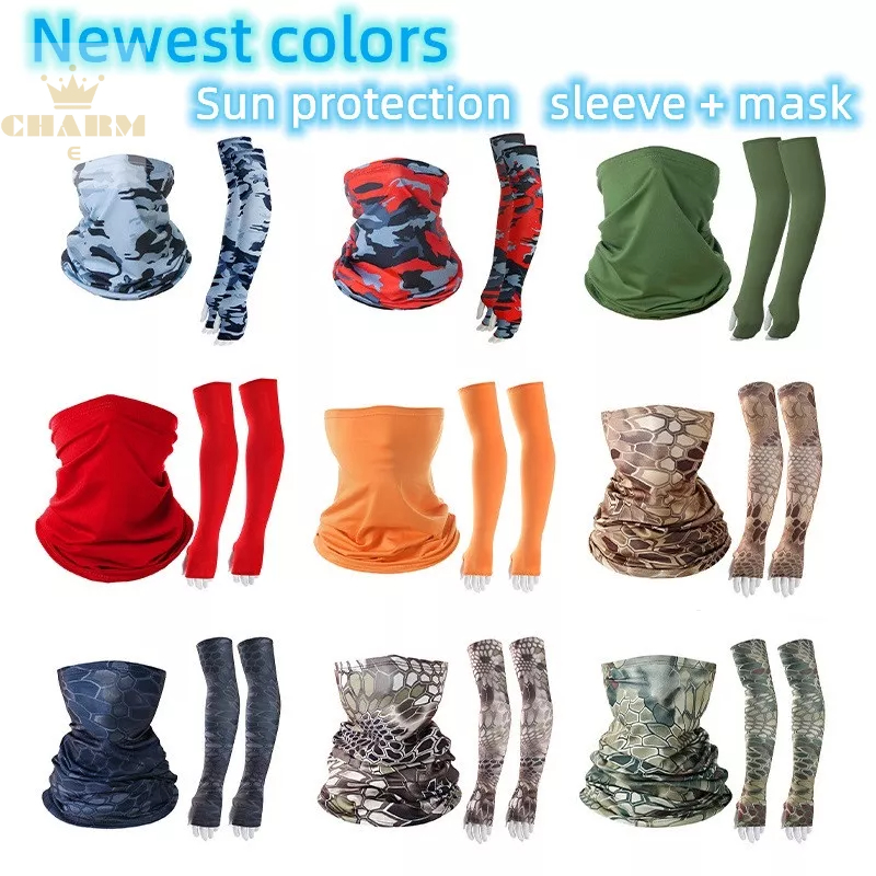 [New Style Color Ready Stock] Ice Silk Sunscreen Sleeve Face Mask ...