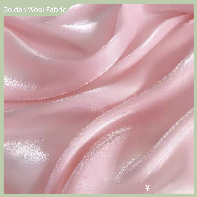 Fine Shiny Streamer Yarn, Slightly Hard And Silky Organza Fabric ...