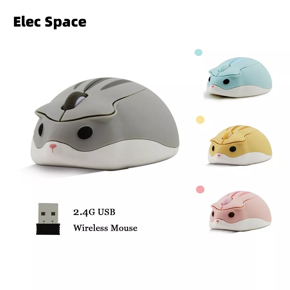 Elec Space Hamster Shape Wireless Silent Mouse Cartoon And Cute ...