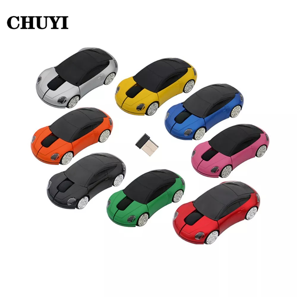 CHYI Wireless Mouse Small Mini Mouse Car Shape Optical Mice 1600dpi ...