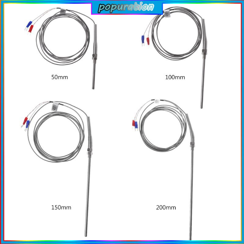 K type Thermocouple 2m Cable M8 Thread Temperature Sensor Probe 50mm ...