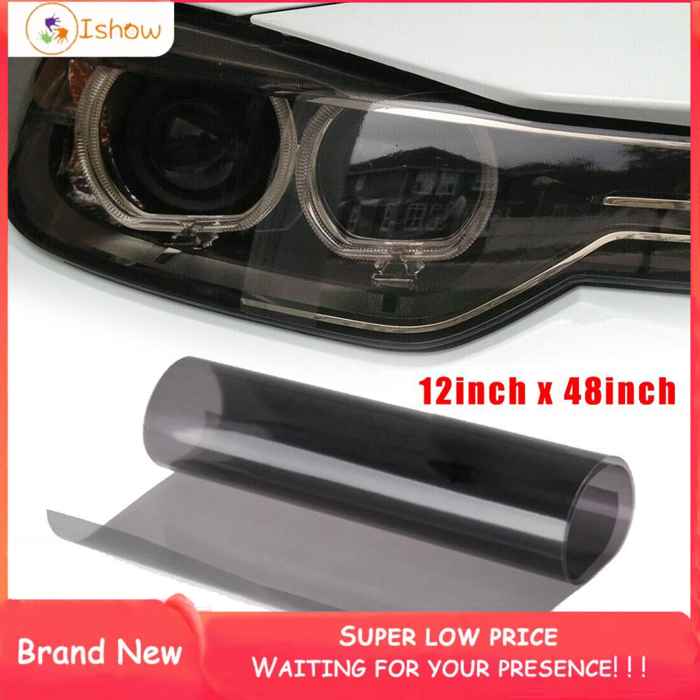 30x120cm Light Smoke Black Tint Film Headlights Tail Lights Auto Car ...