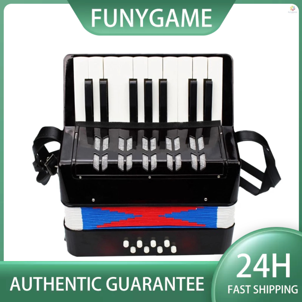 Kids Children Accordion 17-Key 8 Bass Mini Small Accordion Educational ...
