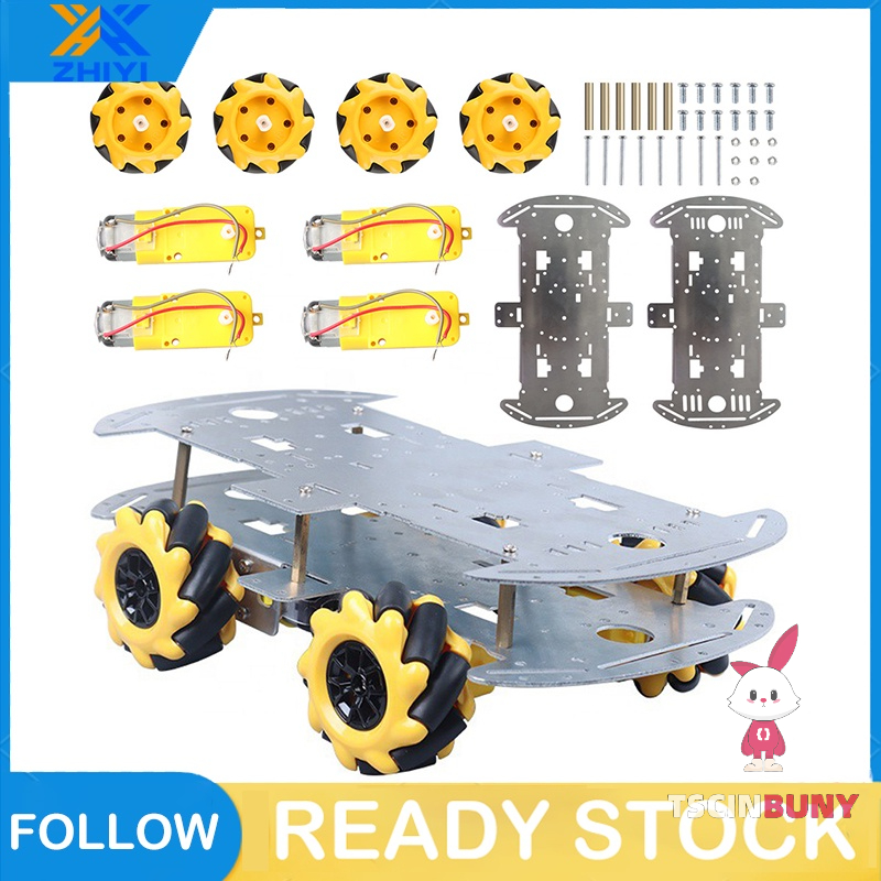 [ready Stock] Tscinbuny Diy Creative 4wd Double Layer Aluminum Alloy