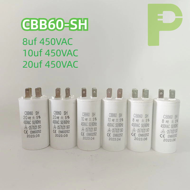 Cbb60 8uf 10uf 20uf 450VAC AC Motor Running Capacitor Water Pump Coffee ...