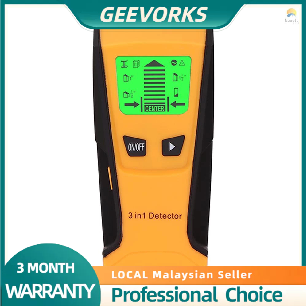 [LOCAL]3 In 1 Metal Detector Find Metal Wood Studs Live Wire Detect ...