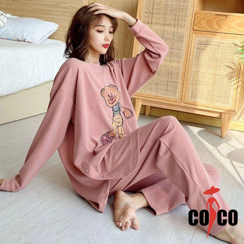 [60-180kg] German Velvet Pajamas Women Autumn Winter Loose Large Size ...