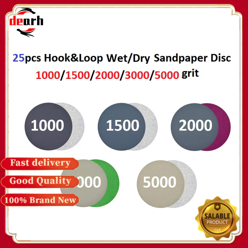 [DRHT] Sandpaper Set Polish 25pcs 1000 1500 2000 3000 5000 Grit Sand ...