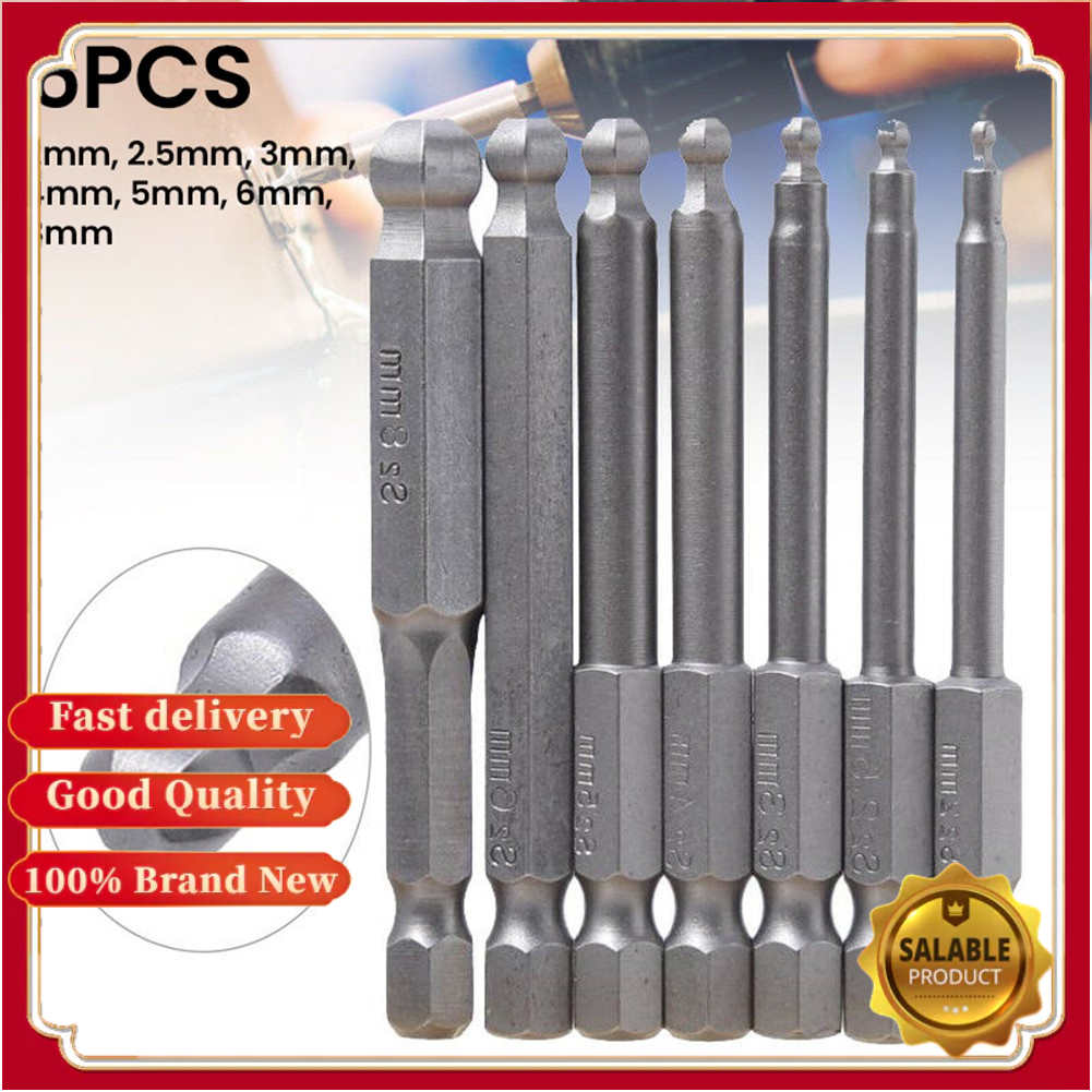 [DRHT] Socket Screwdriver Bit Hex Ball Allen Bit Set Magnetic 65mm Ball ...