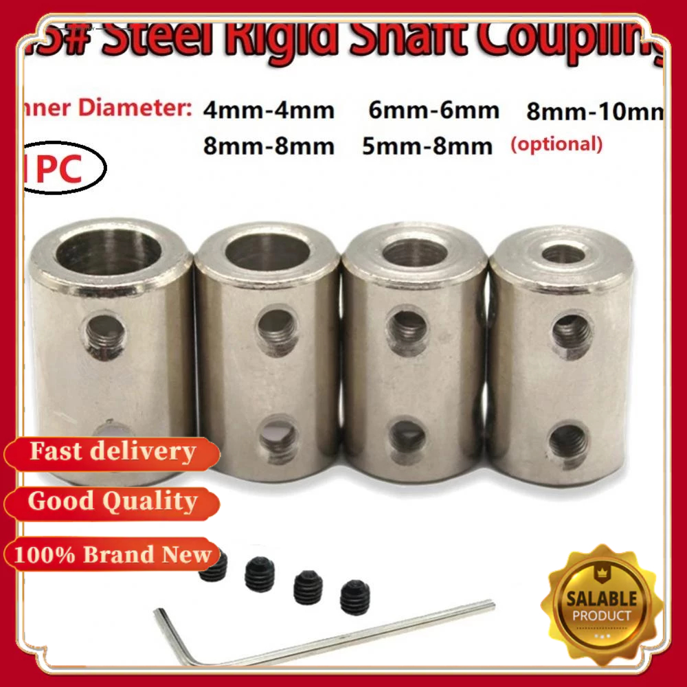 Rigid Shaft Coupling Hardware #45 Steel 1pcs Connector Sleeve Length ...
