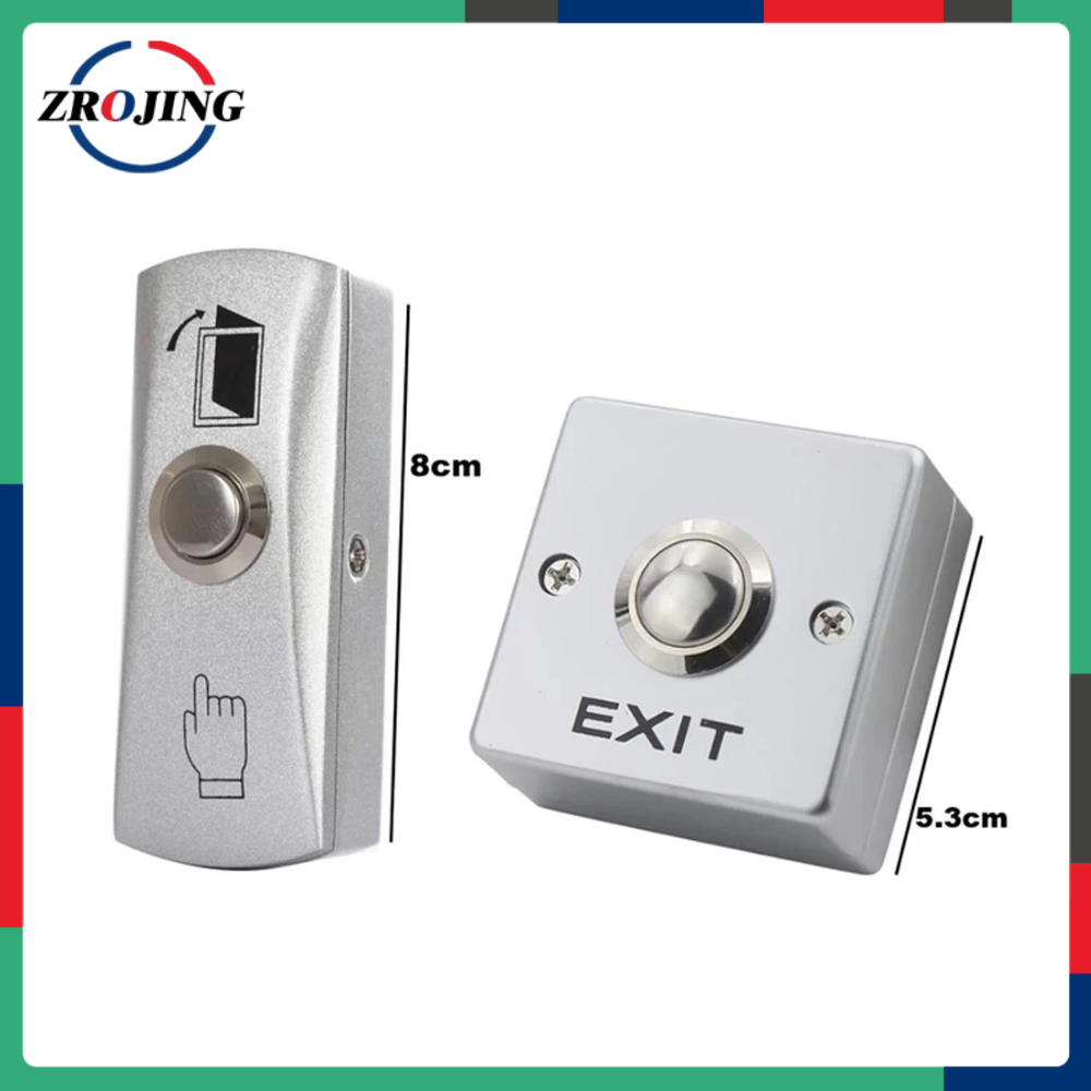DC12V Zinc Alloy Door Exit Push Button Exit Switch For Door Access Control System Exit Release ...