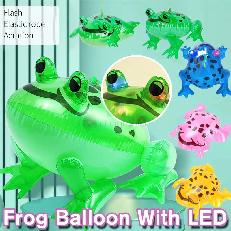 TTH All styles complete Inflatable Shining Eyes Cartoon Frog Pink ...