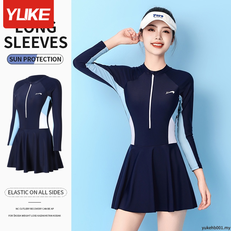 YUKE Women Swimwear 2023 Dress Lady Sunscreen One Piece Swimsuit Adult ...