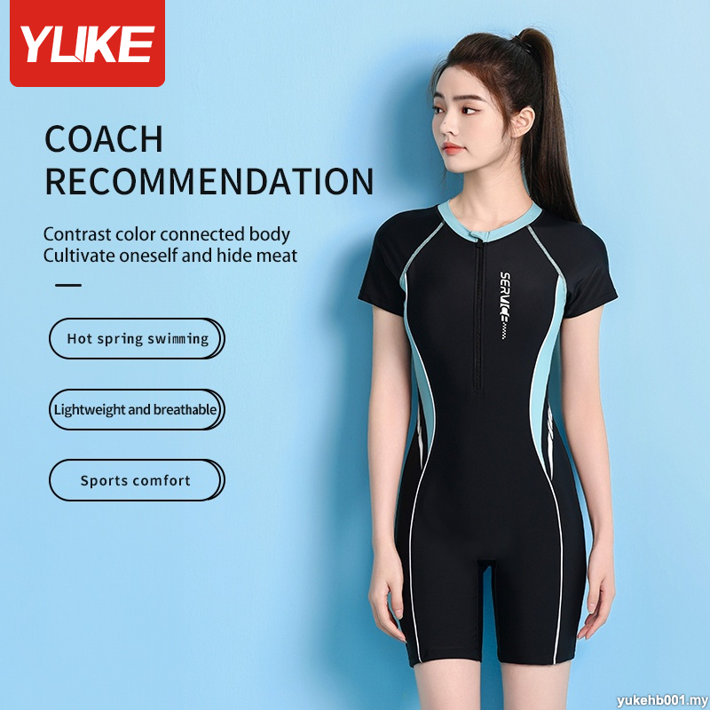 YUKE Women Fashion One Piece Sunscreen Swimwear Adult Large Size ...