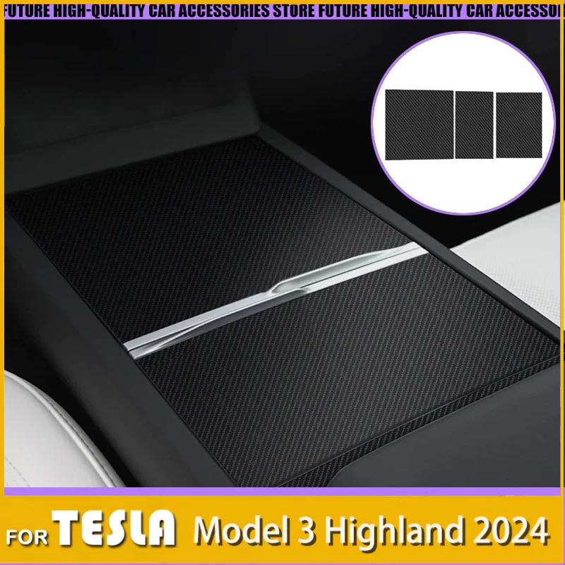 Central Control Panel for Tesla New Model 3 Highland Real Carbon Fiber ...