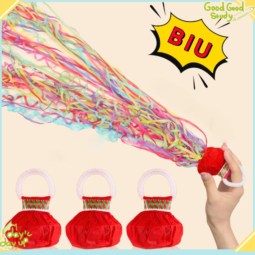 Red Streamers Poppers Wedding Decorations Paper Crackers Hand Throw ...